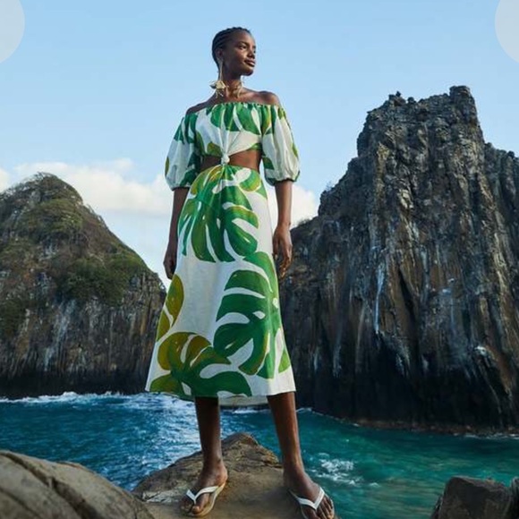FARM Rio | Dresses | Farm Rio Tropical Monstera Leaf Dress | Poshmark